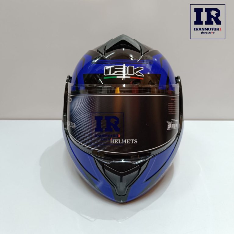 قیمت و خرید کلاه کاسکت فک متحرک قالب کوچک IBK - مشکی آبی | ایران موتور