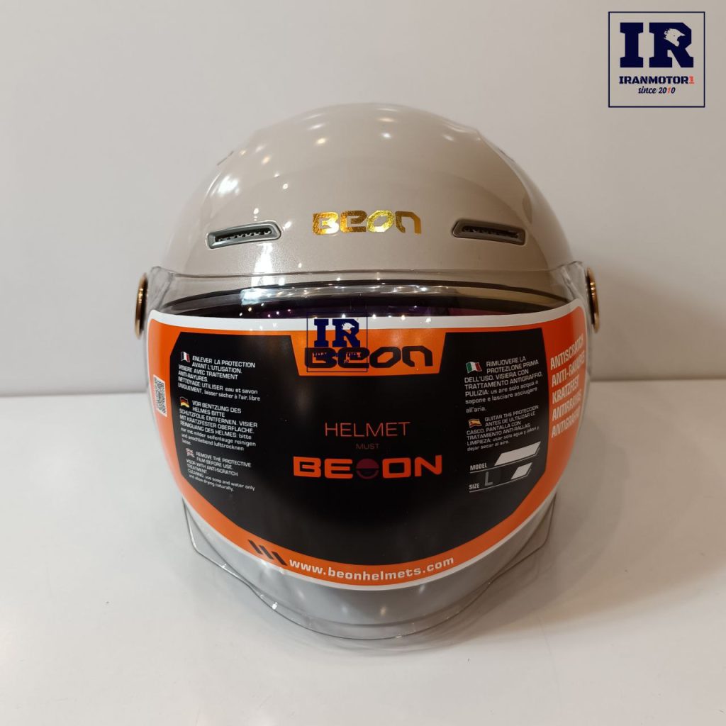 قیمت و خرید کلاه کاسکت وسپایی beon بیون عینک دار - رنگ بژ