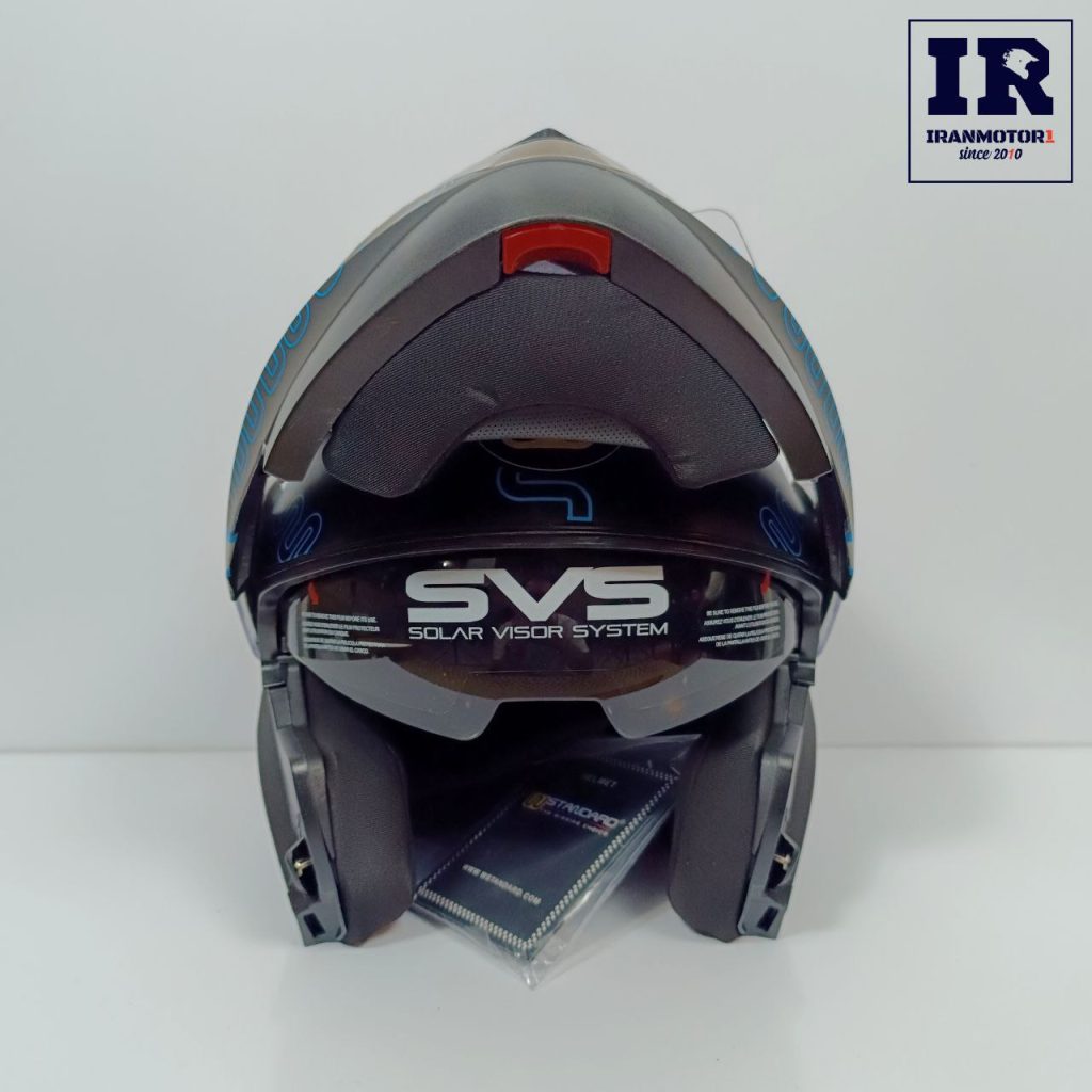 قیمت و خرید کلاه کاسکت فک متحرک دبلیو استاندارد wstandard کد F02 مشکی آبی مات | ایران موتور